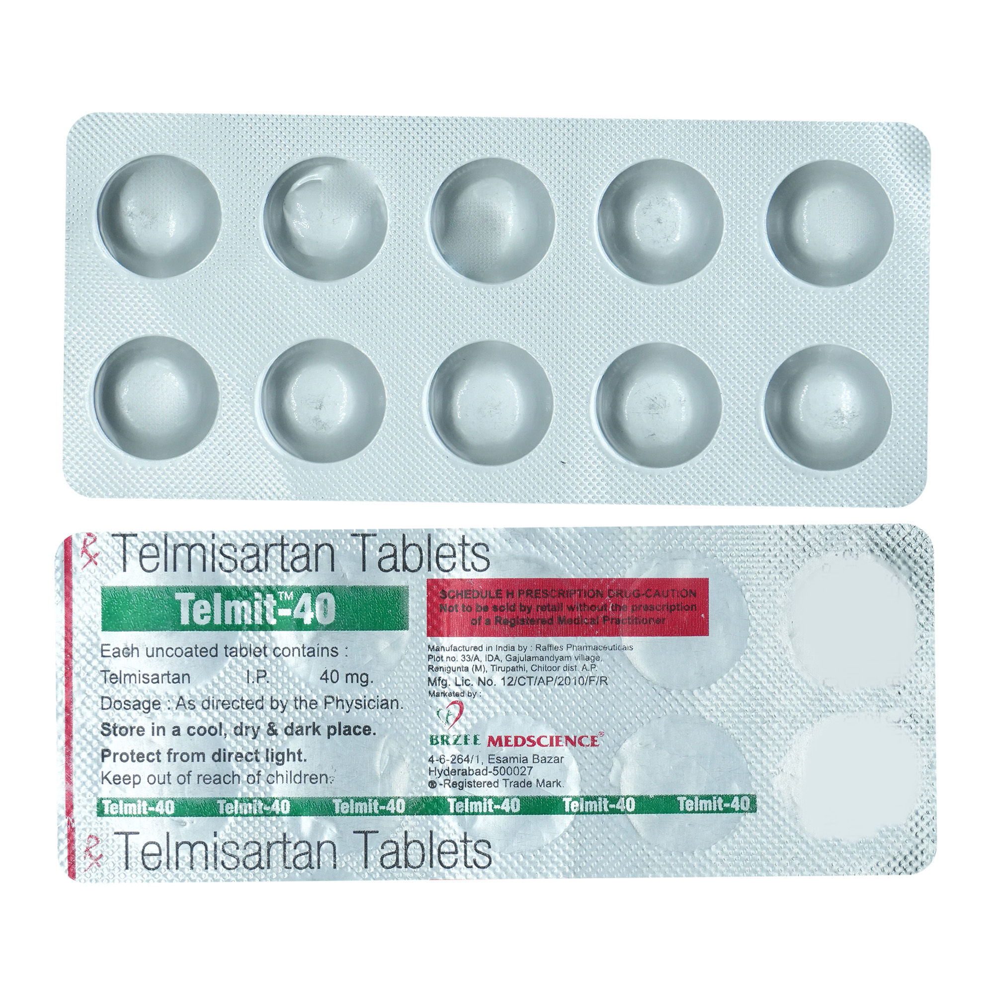Telmit-40 Tablet | Uses, Side Effects, Price | Apollo Pharmacy