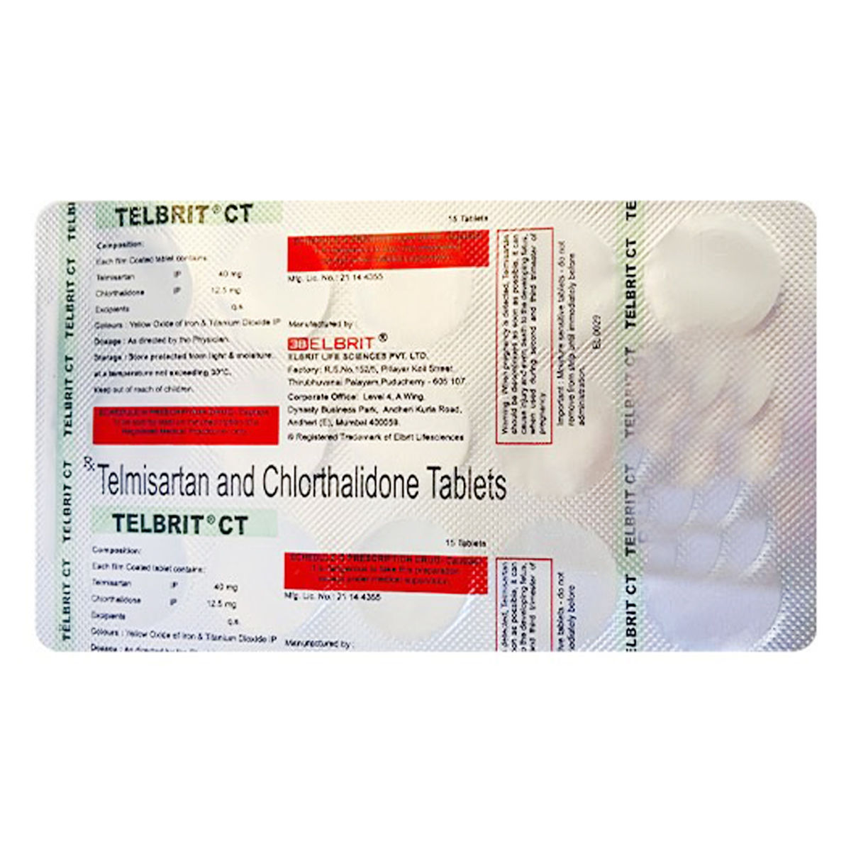 Telbrit CT Tablet 15's Price, Uses, Side Effects, Composition - Apollo ...