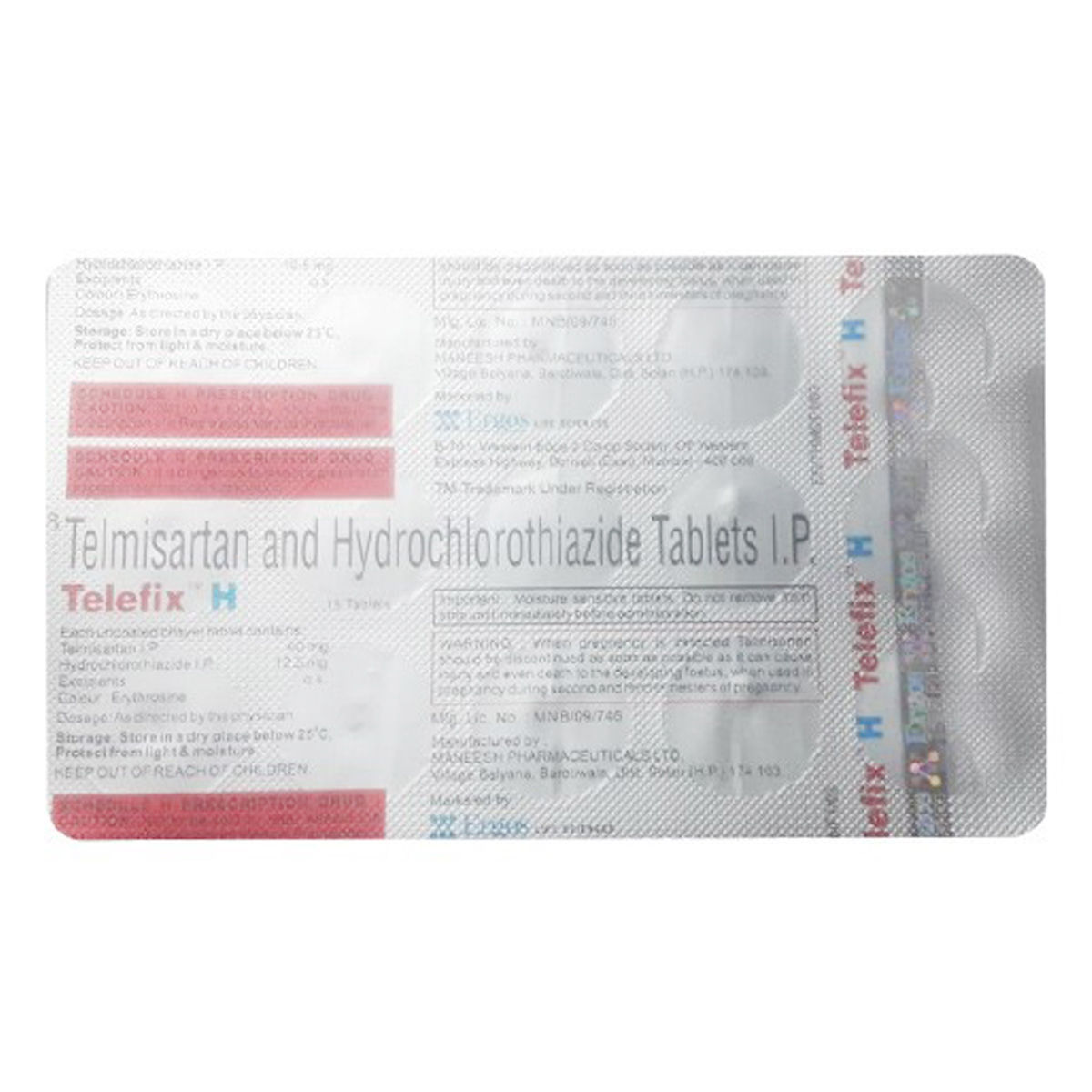 Telefix H 40/12.5 Tablet | Uses, Side Effects, Price | Apollo Pharmacy
