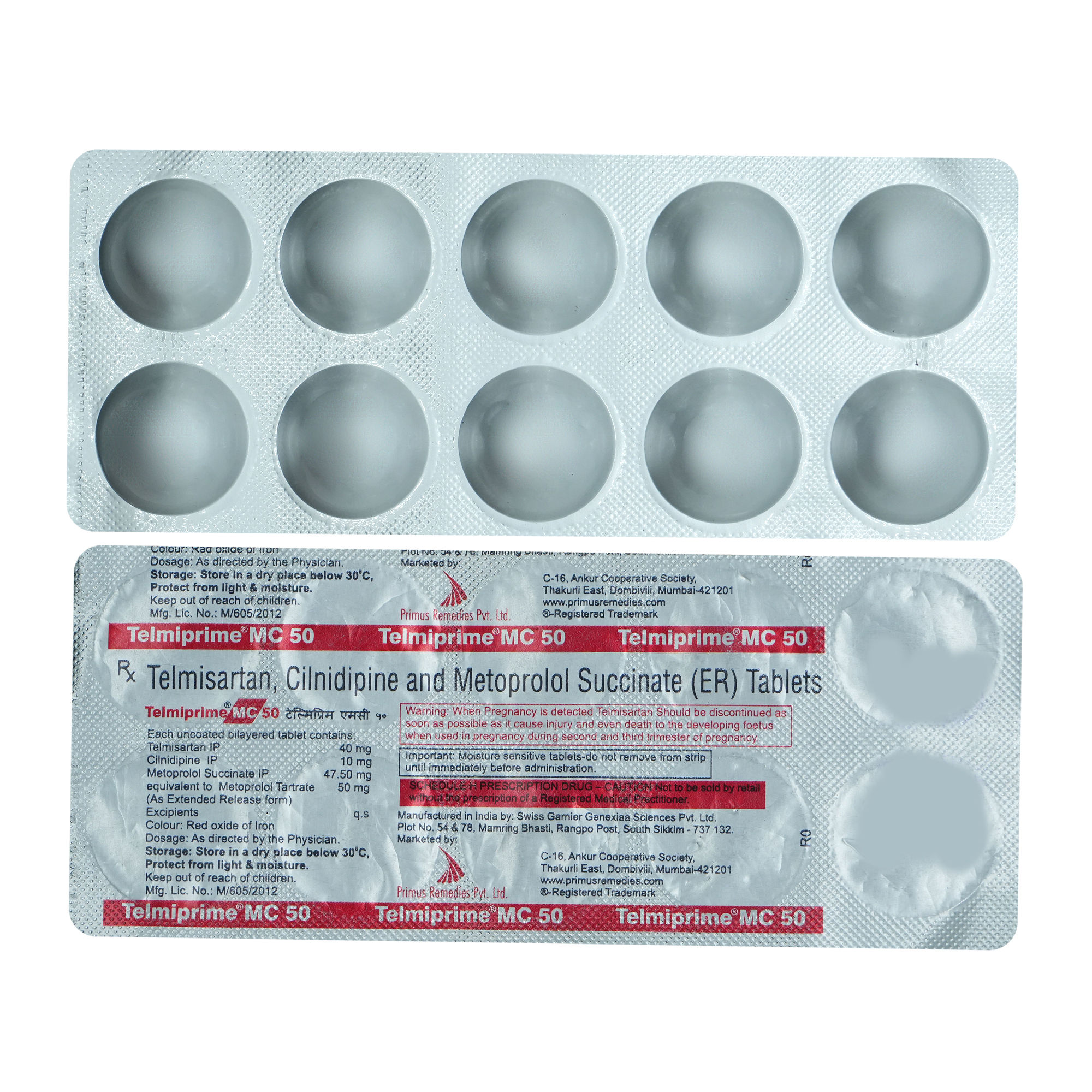 Telmiprime MC Tablet | Uses, Side Effects, Price | Apollo Pharmacy