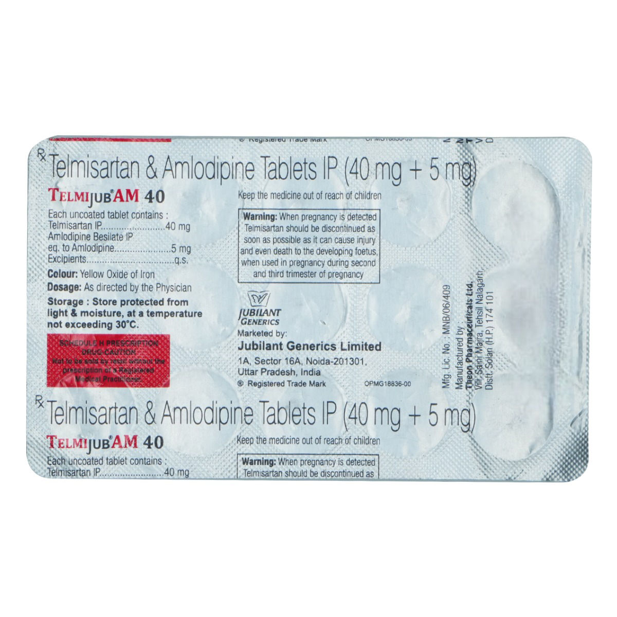 Telmijub AM 40 mg Tablet 15's Price, Uses, Side Effects, Composition ...
