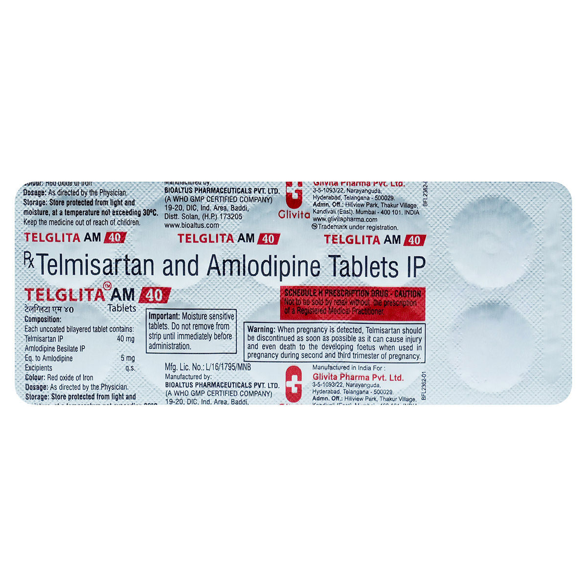 Telglita Am 40 Tab | Uses, Side Effects, Price | Apollo Pharmacy