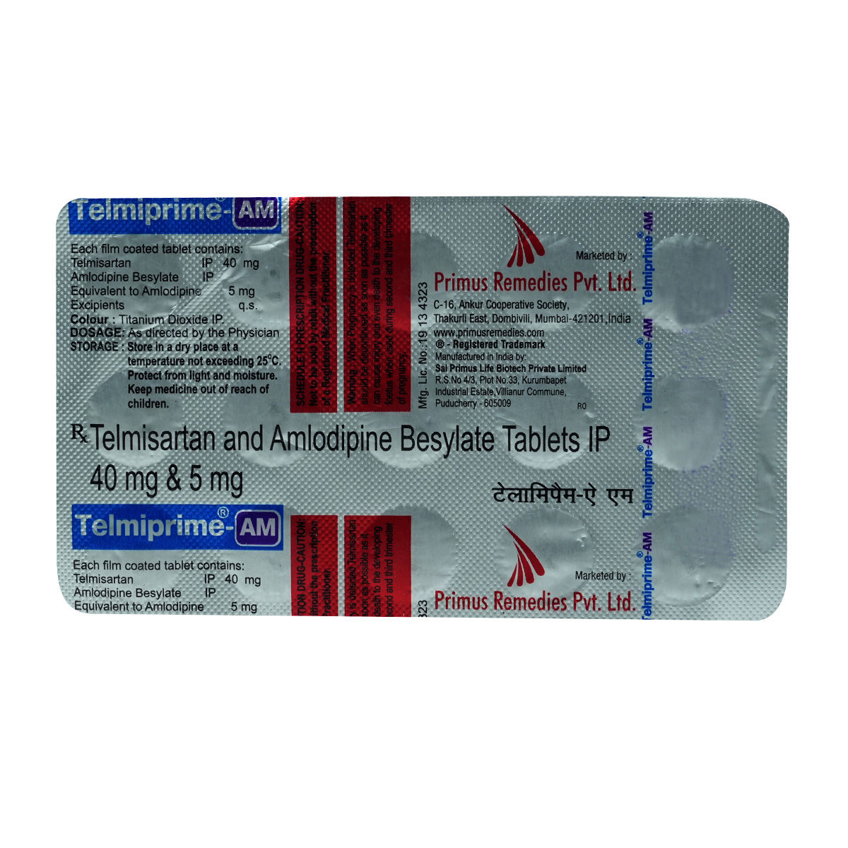 Telmiprime-AM Tablet | Uses, Side Effects, Price | Apollo Pharmacy