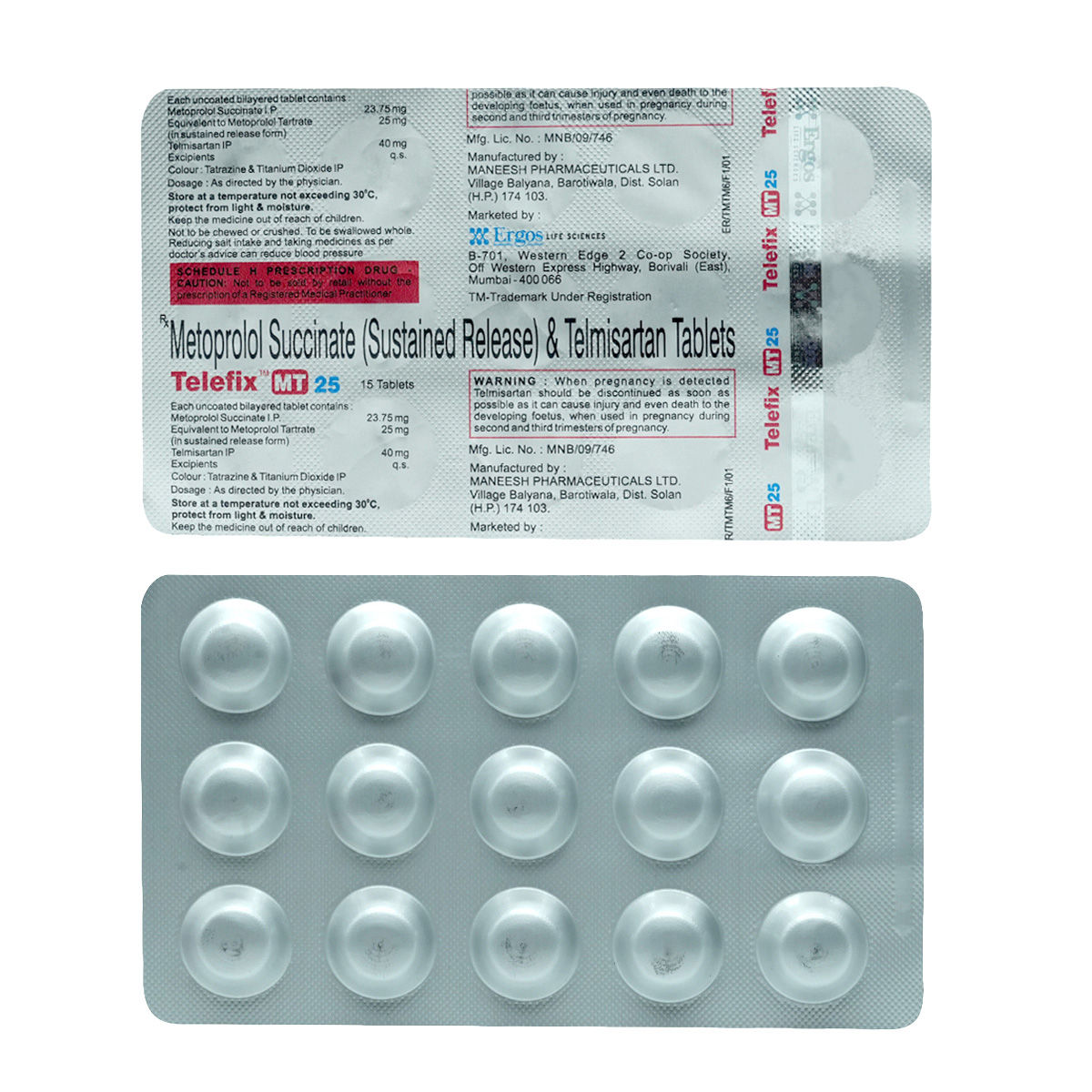 Telefix Mt 25/40Mg Tab 15'S Price, Uses, Side Effects, Composition ...