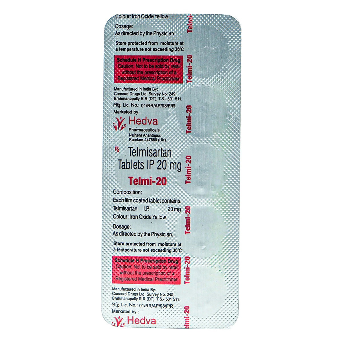 Telmi-20 Tablet 10's Price, Uses, Side Effects, Composition - Apollo ...