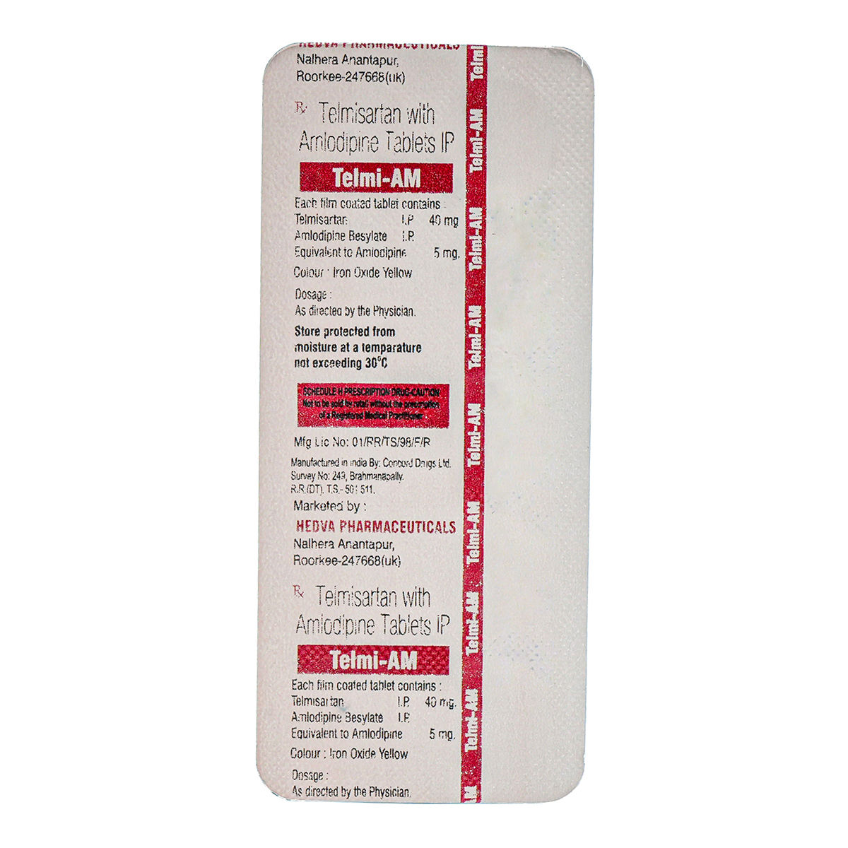 Telmi-AM 40/5 Tablet | Uses, Side Effects, Price | Apollo Pharmacy