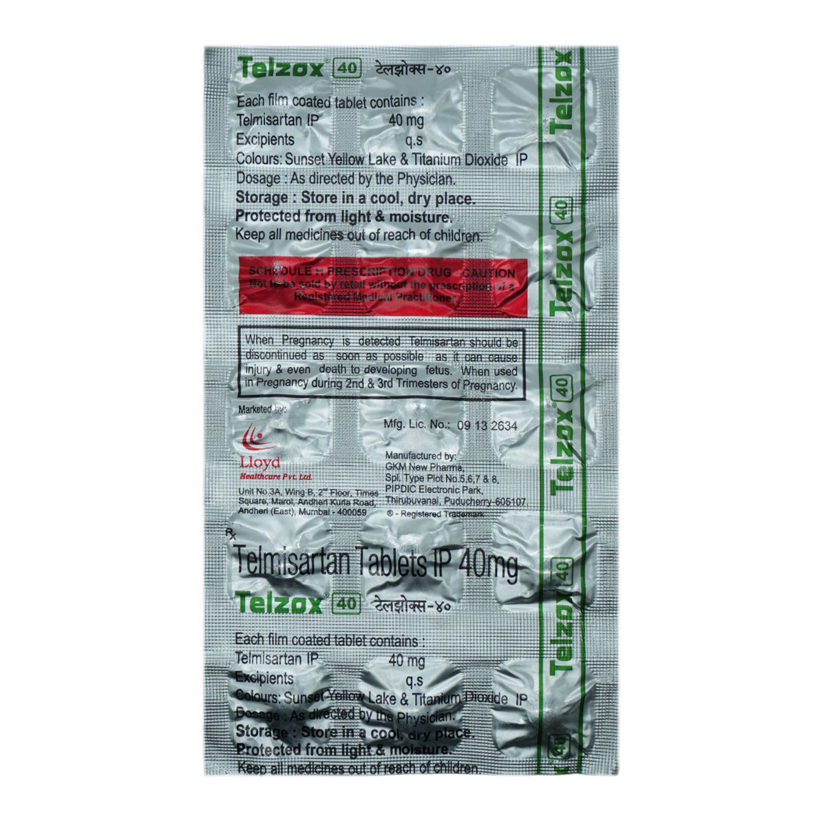 Telzox 40 Tablet 15's Price, Uses, Side Effects, Composition - Apollo ...