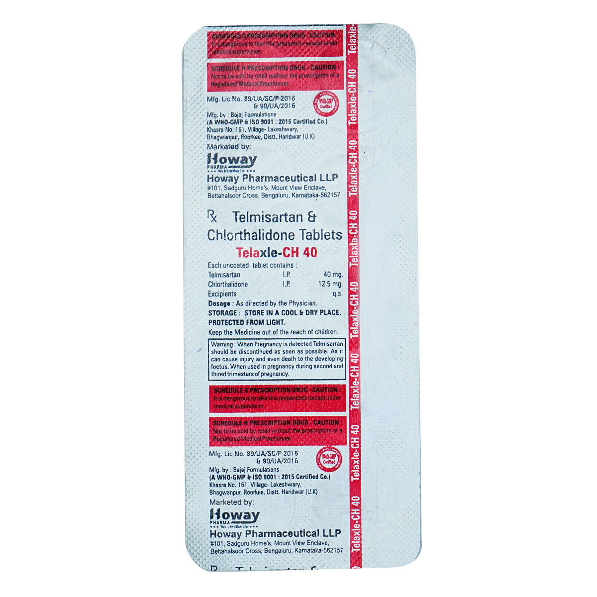 Telaxle-CH 40 Tablet | Uses, Side Effects, Price | Apollo Pharmacy