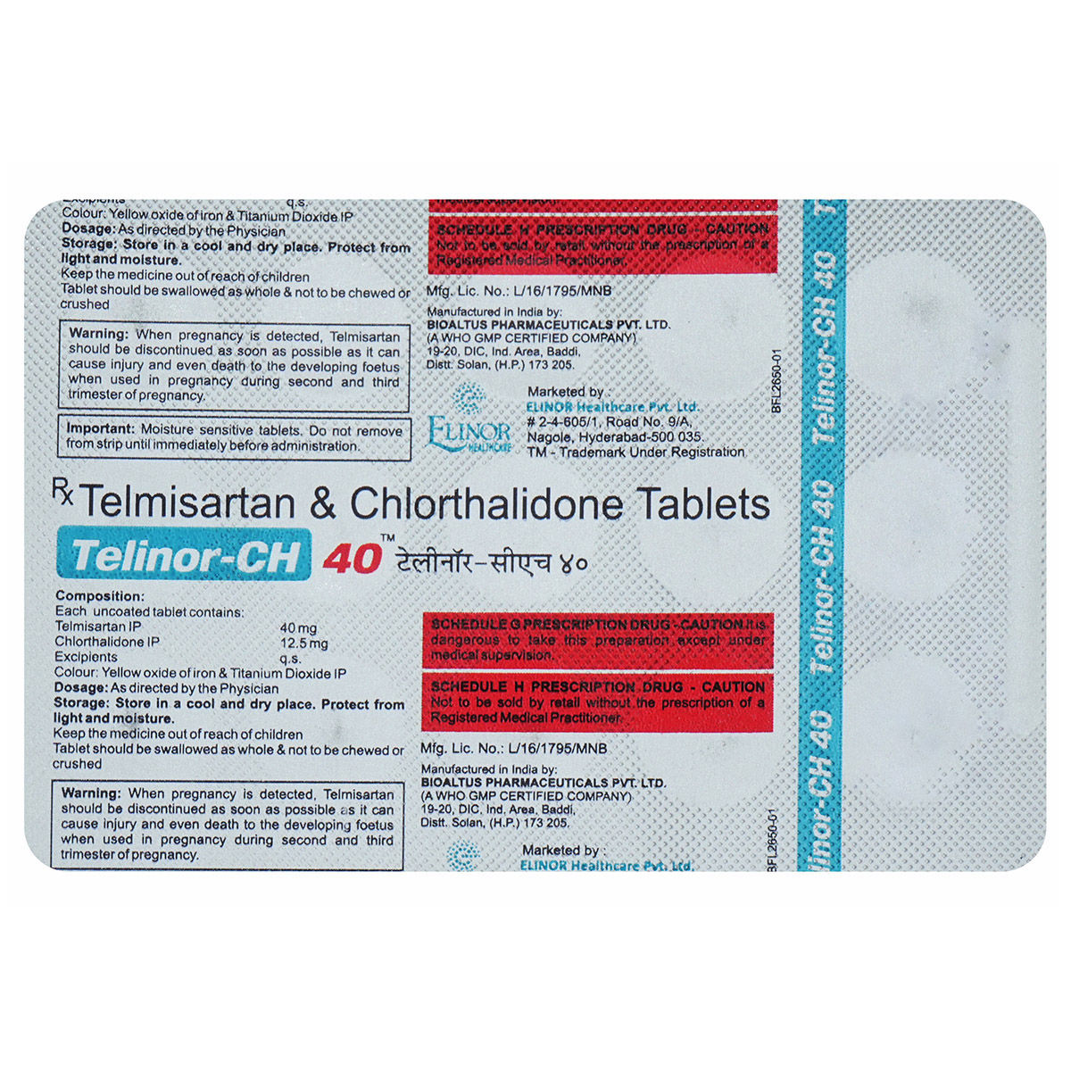 Telinor-CH 40 Tablet 15's | Uses, Side Effects, Price | Apollo Pharmacy