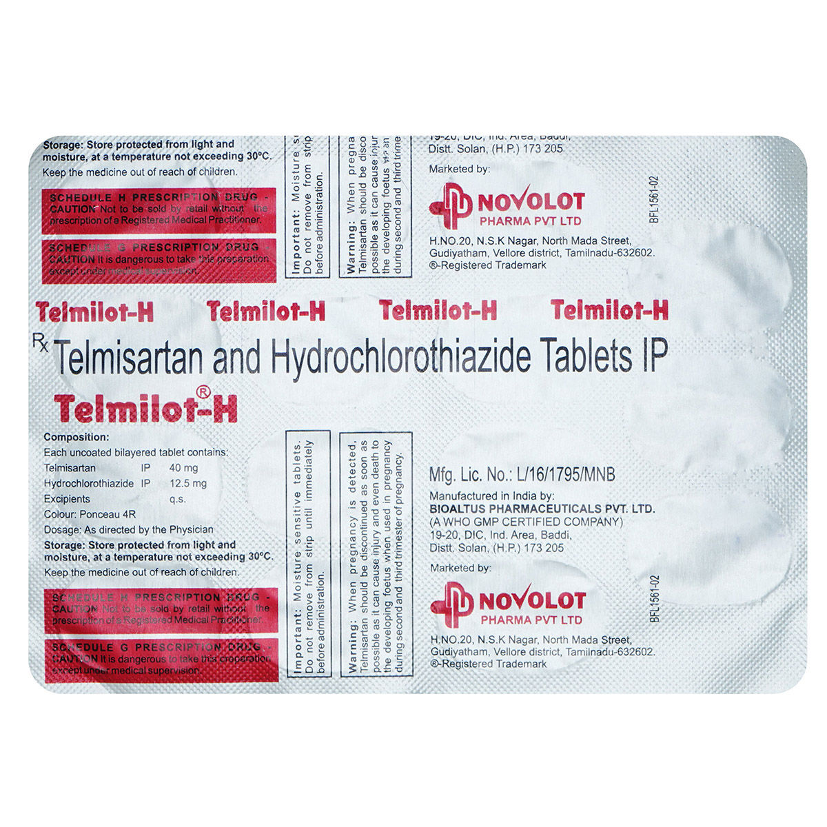 Telmilot-H Tablet 15's | Uses, Side Effects, Price | Apollo Pharmacy