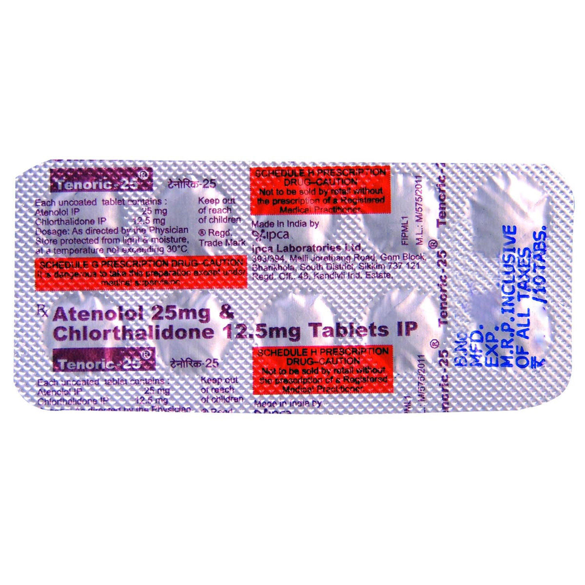 Tenoric 25 Tablet 10's Price, Uses, Side Effects, Composition - Apollo ...