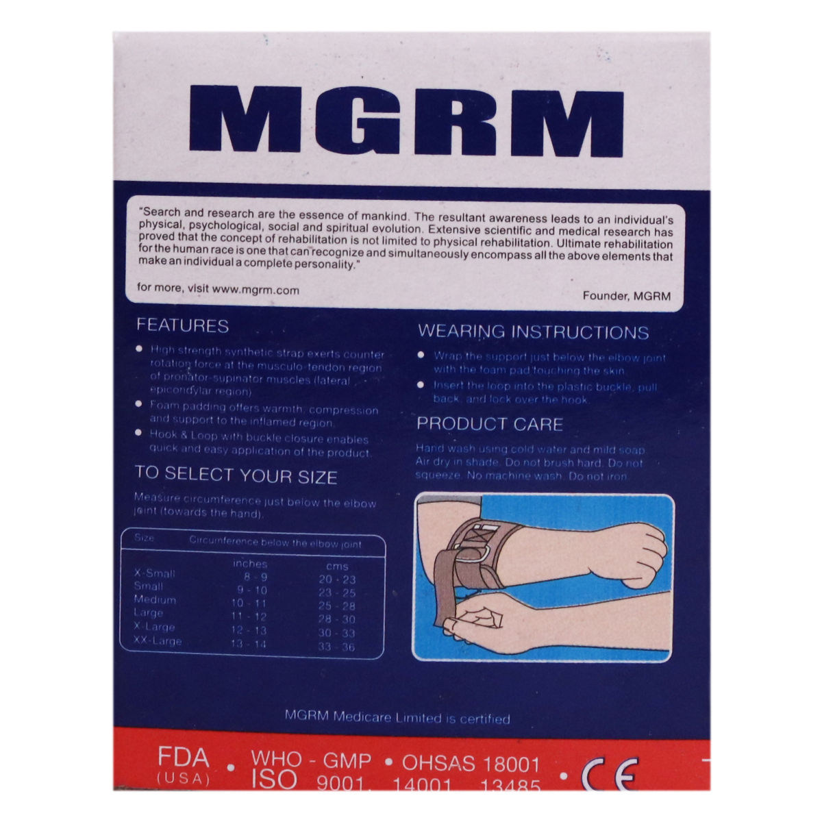 Mgrm Tennis Elbow Support 0306 Medium, 1 Count Price, Uses, Side ...