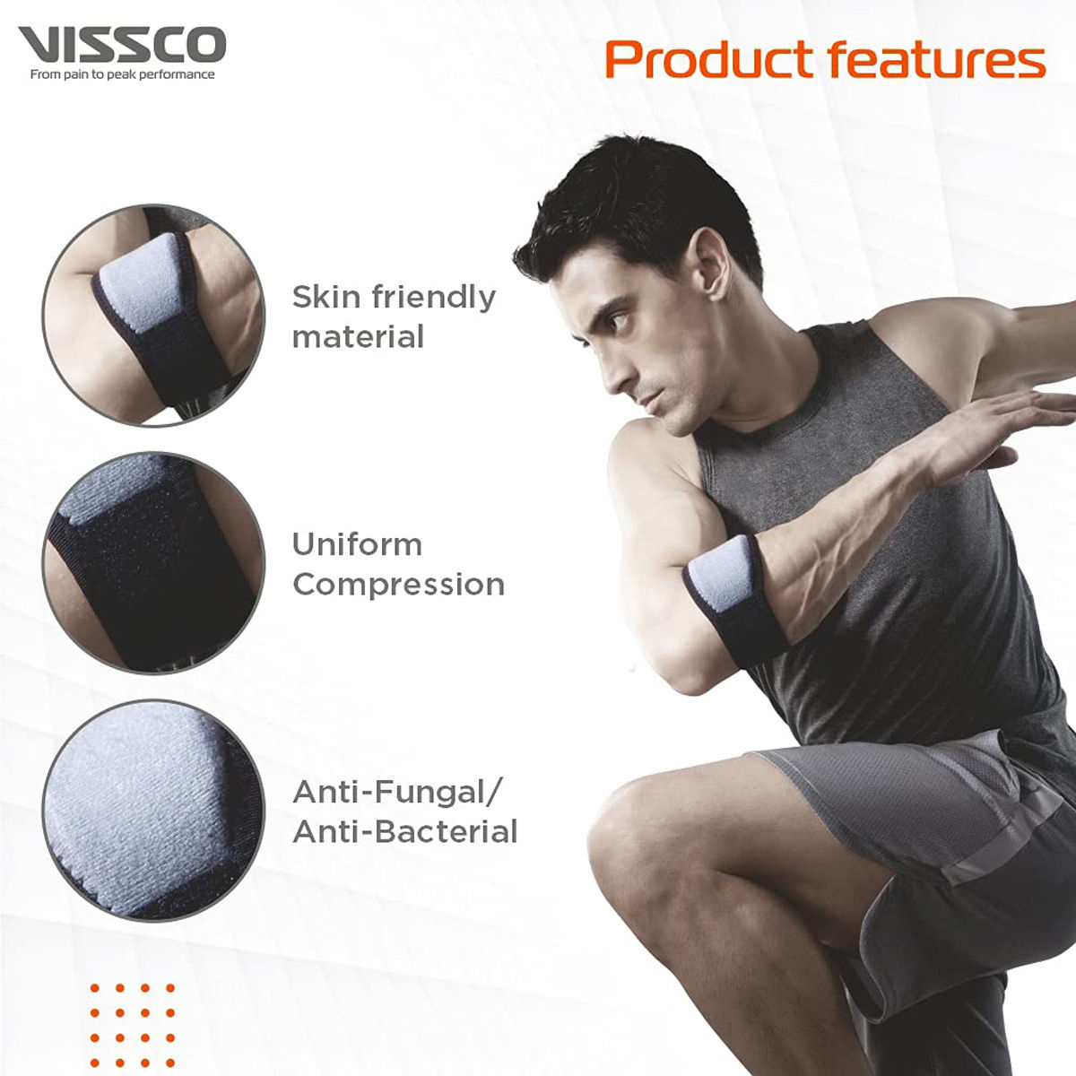Vissco Tennis Elbow Cap, 1 Count Price, Uses, Side Effects, Composition ...