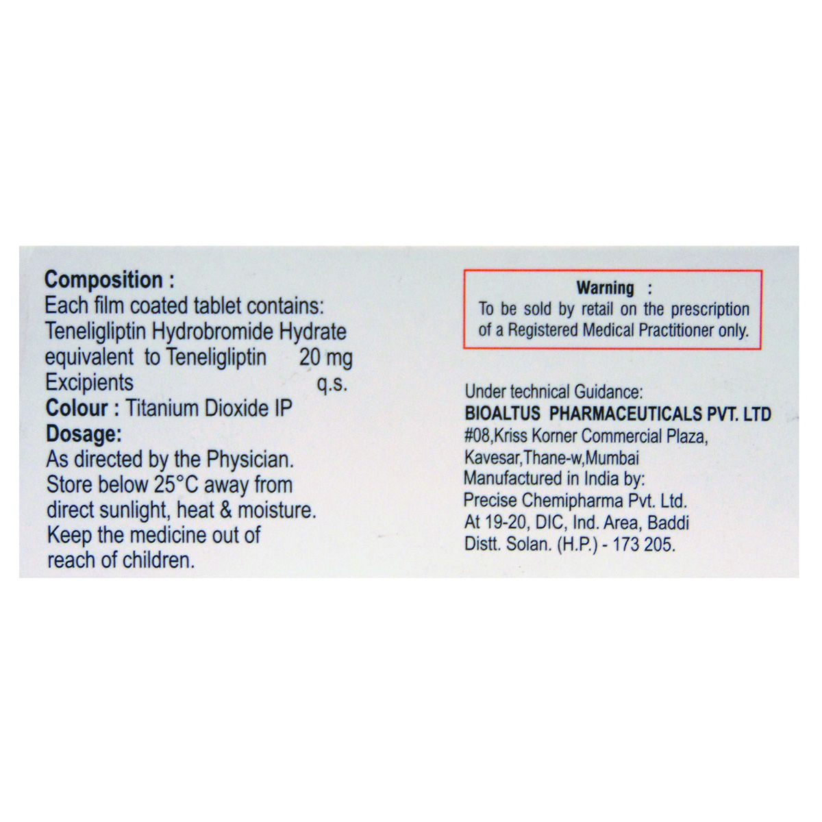 Tenlicret Tablet 10's Price, Uses, Side Effects, Composition - Apollo ...