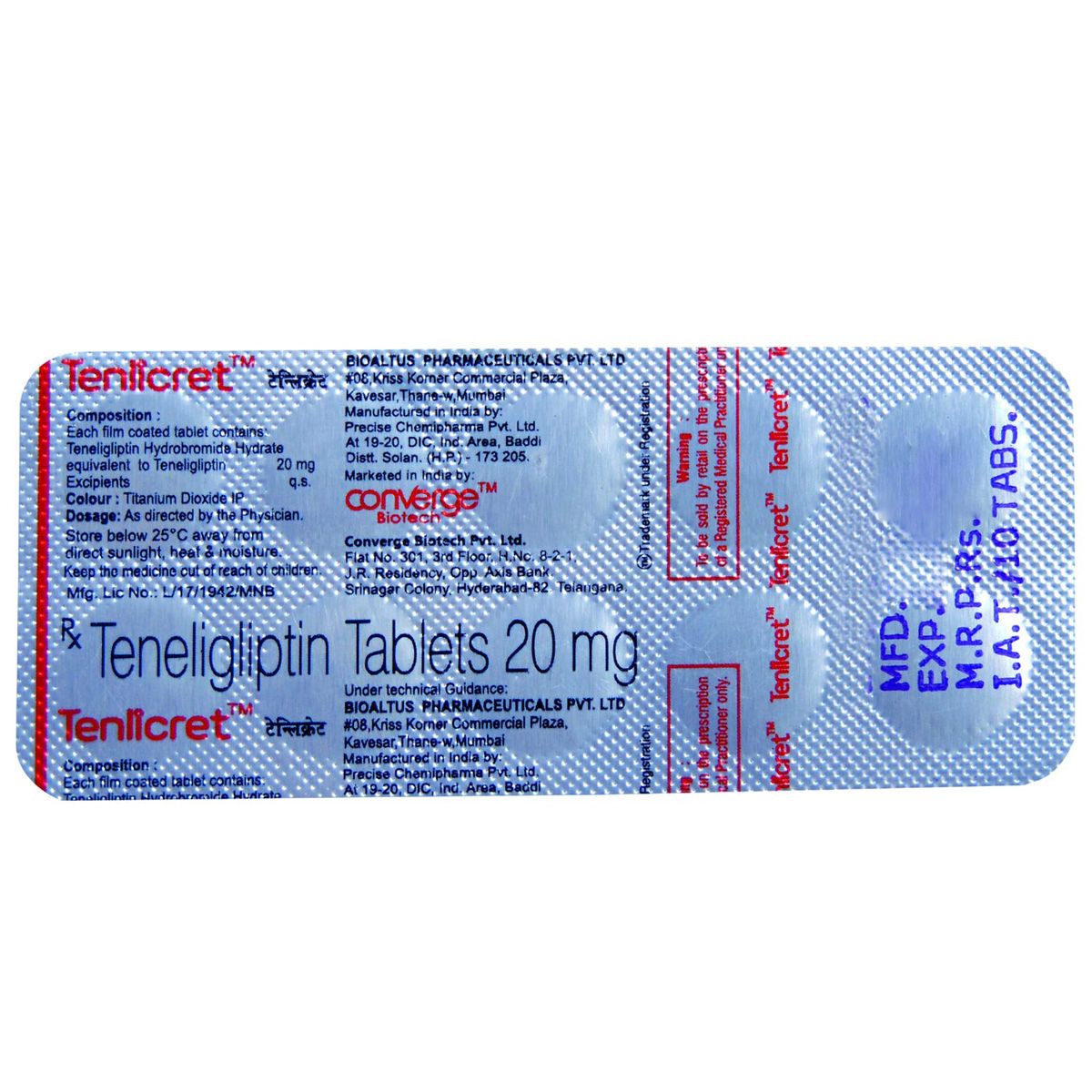 Tenlicret Tablet 10's Price, Uses, Side Effects, Composition - Apollo ...