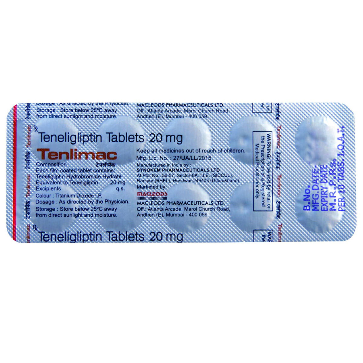 Tenlimac 20 Tablet | Uses, Side Effects, Price | Apollo Pharmacy