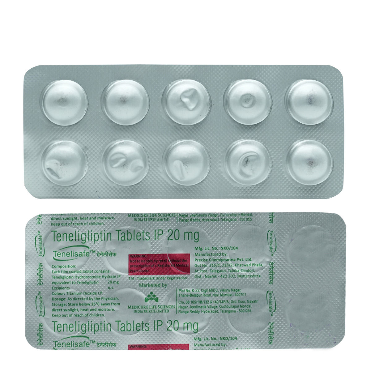 Tenelisafe 20 mg Tablet 10's Price, Uses, Side Effects, Composition ...