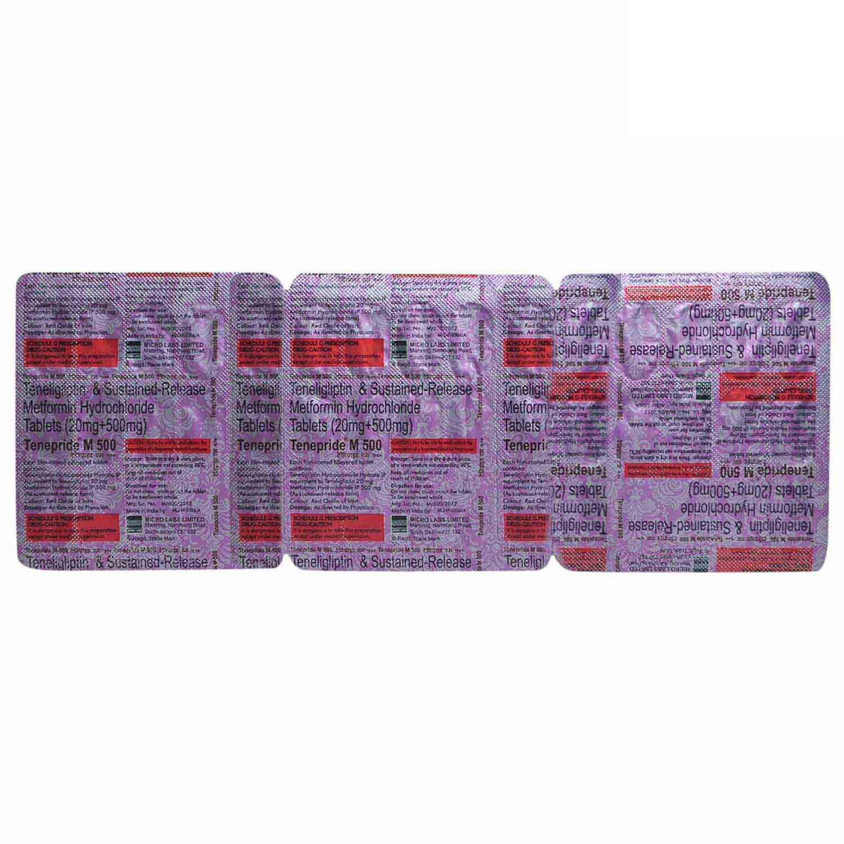 Tenepride M 500 Tablet 15's Price, Uses, Side Effects, Composition ...