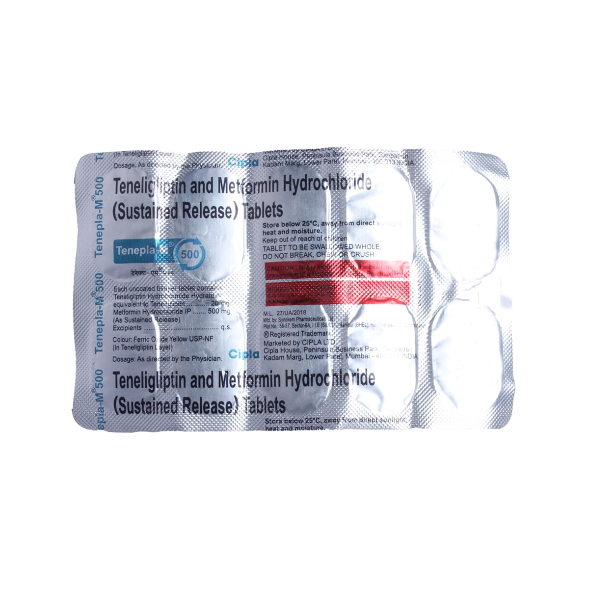 Tenepla-M 500 Tablet | Uses, Side Effects, Price | Apollo Pharmacy