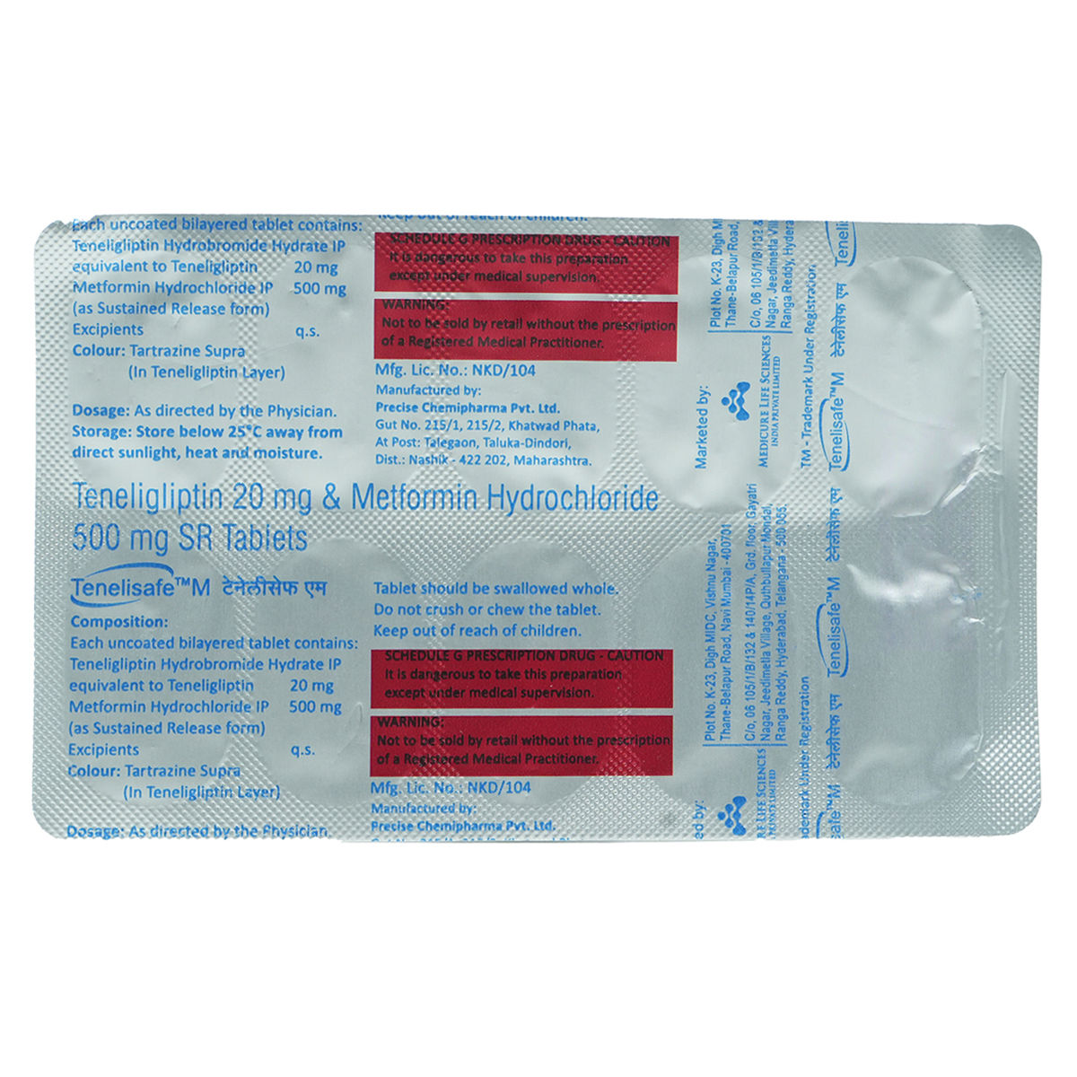 Tenelisafe M Tablet 10's Price, Uses, Side Effects, Composition ...