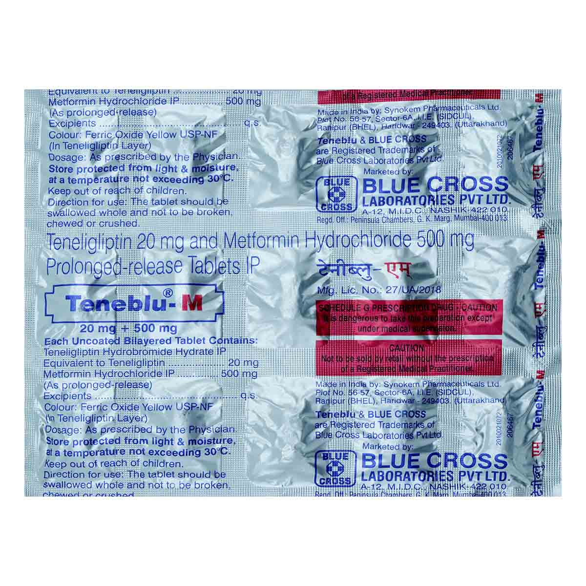 Teneblu-M Tablet | Uses, Side Effects, Price | Apollo Pharmacy