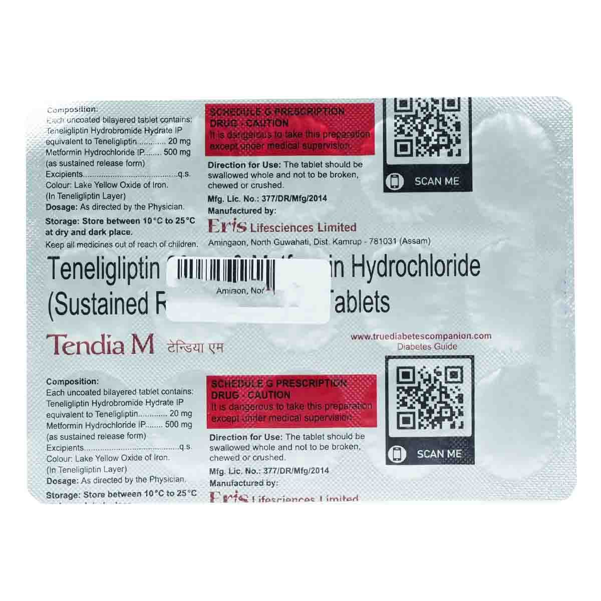 Tendia M Tablet | Uses, Side Effects, Price | Apollo Pharmacy