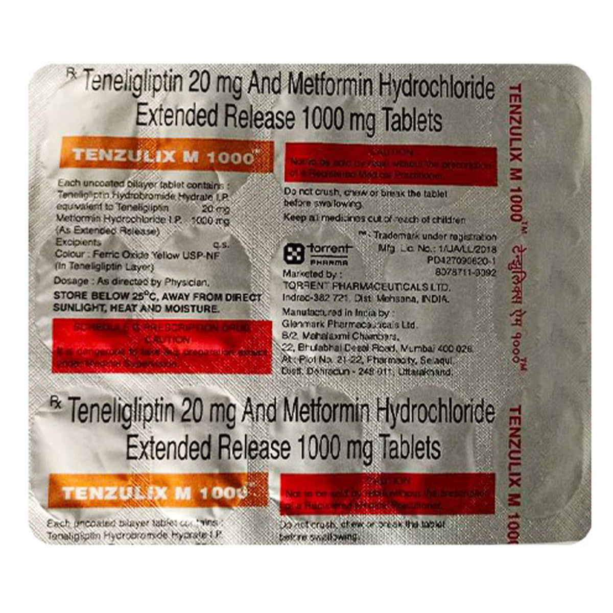Tenzulix M 1000 Tablet | Uses, Side Effects, Price | Apollo Pharmacy
