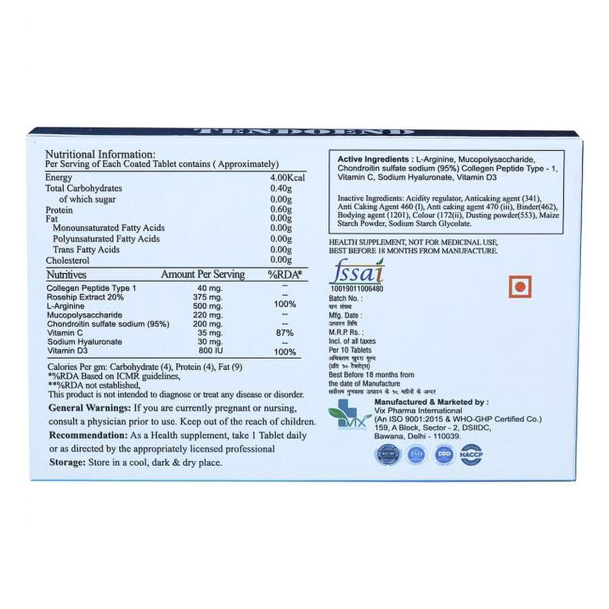 Tendoend Tablet 10's Price, Uses, Side Effects, Composition - Apollo ...