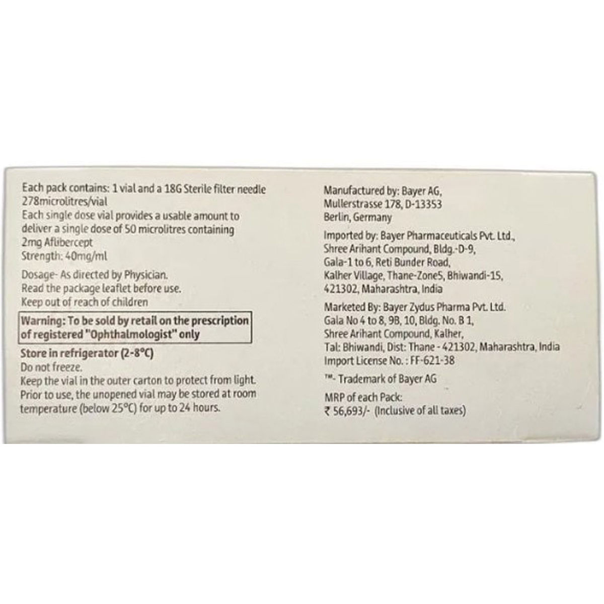 Terifrac Injection 3x3 ml Price, Uses, Side Effects, Composition ...