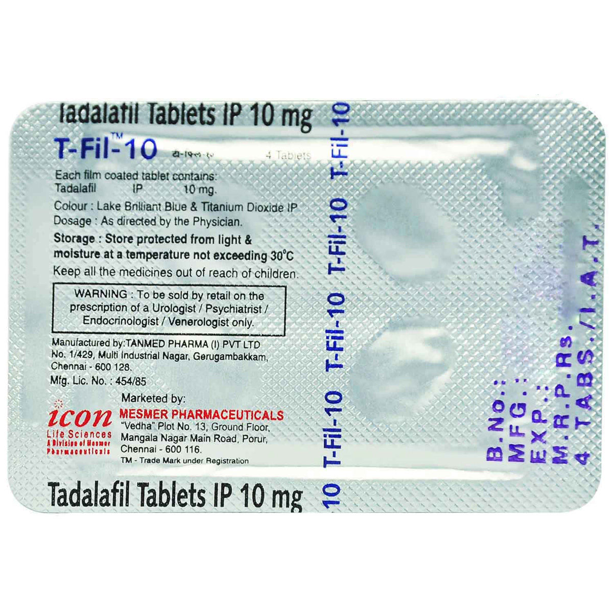 Tfil 10 Tablet 4's Price, Uses, Side Effects, Composition - Apollo Pharmacy