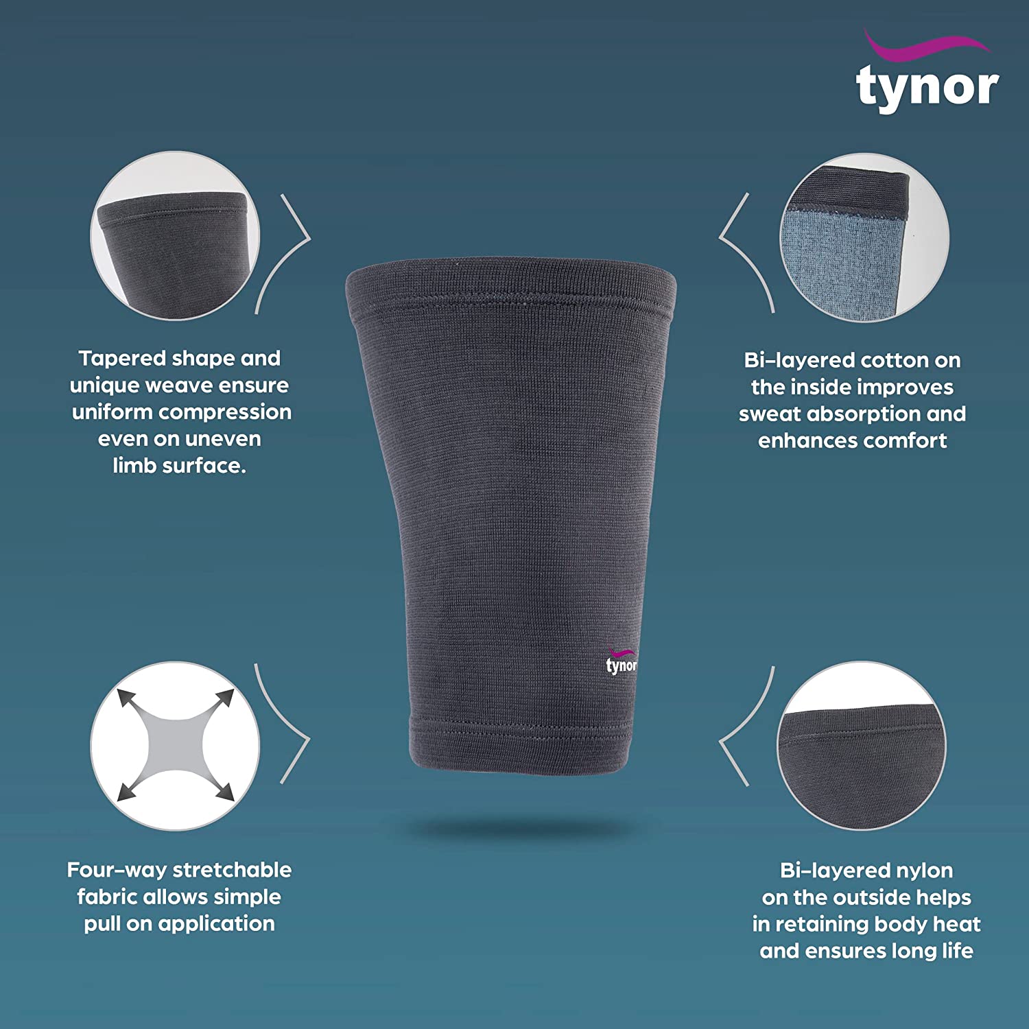 Tynor Thigh Support Medium, 1 Count Price, Uses, Side Effects ...