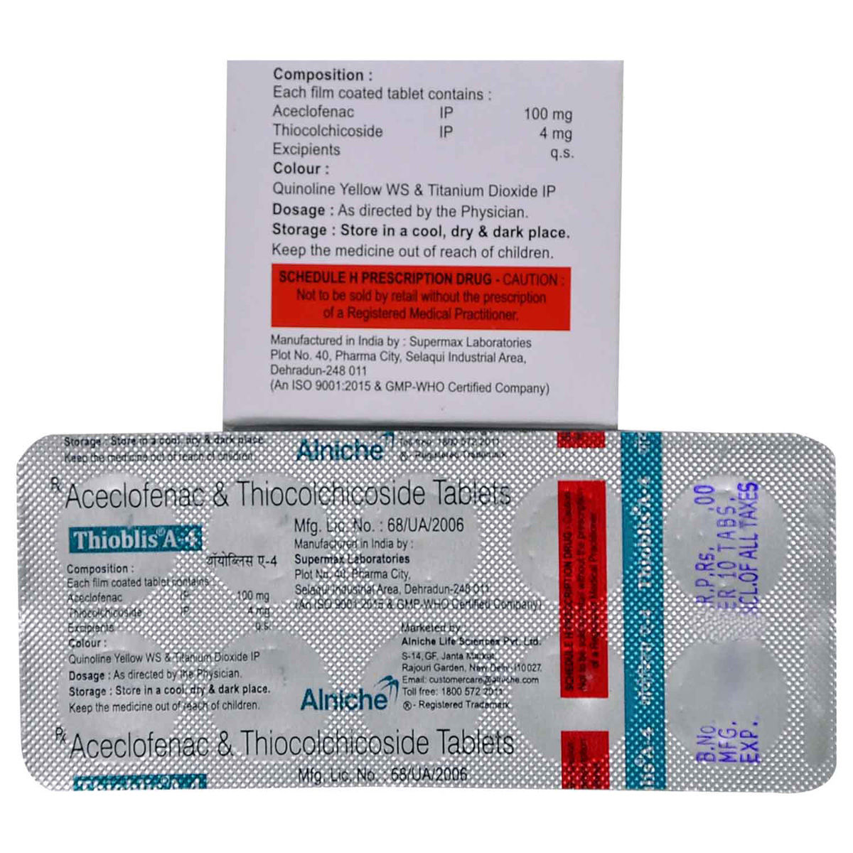 Thioblis A-4mg Tablet 10's Price, Uses, Side Effects, Composition ...