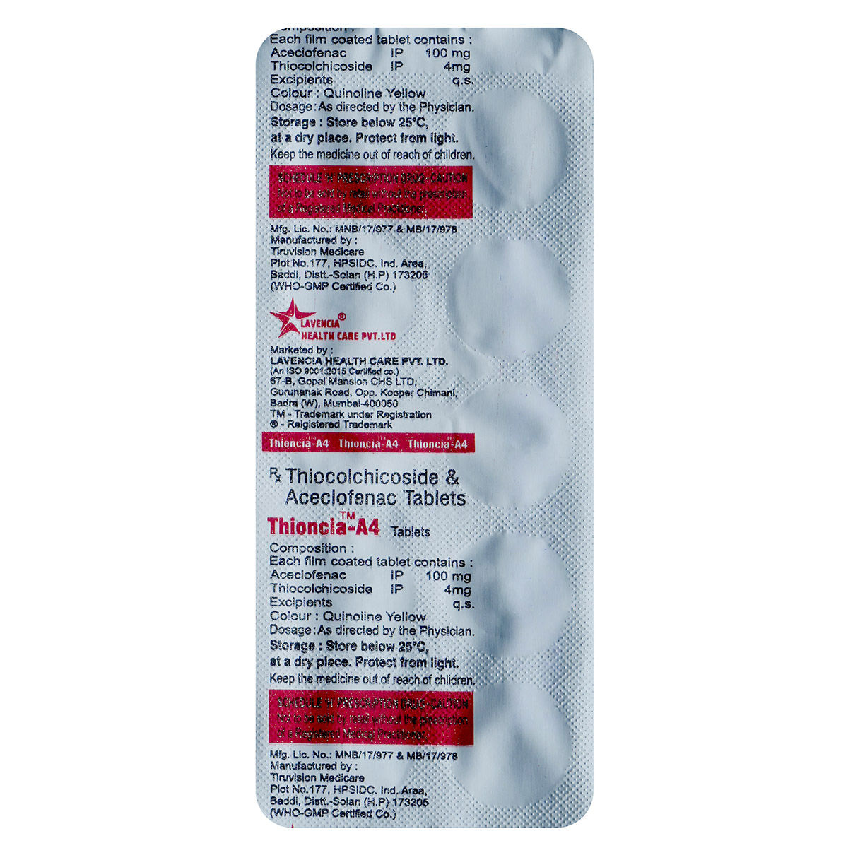 Thioncia-A4 Tablet 10's | Uses, Side Effects, Price | Apollo Pharmacy