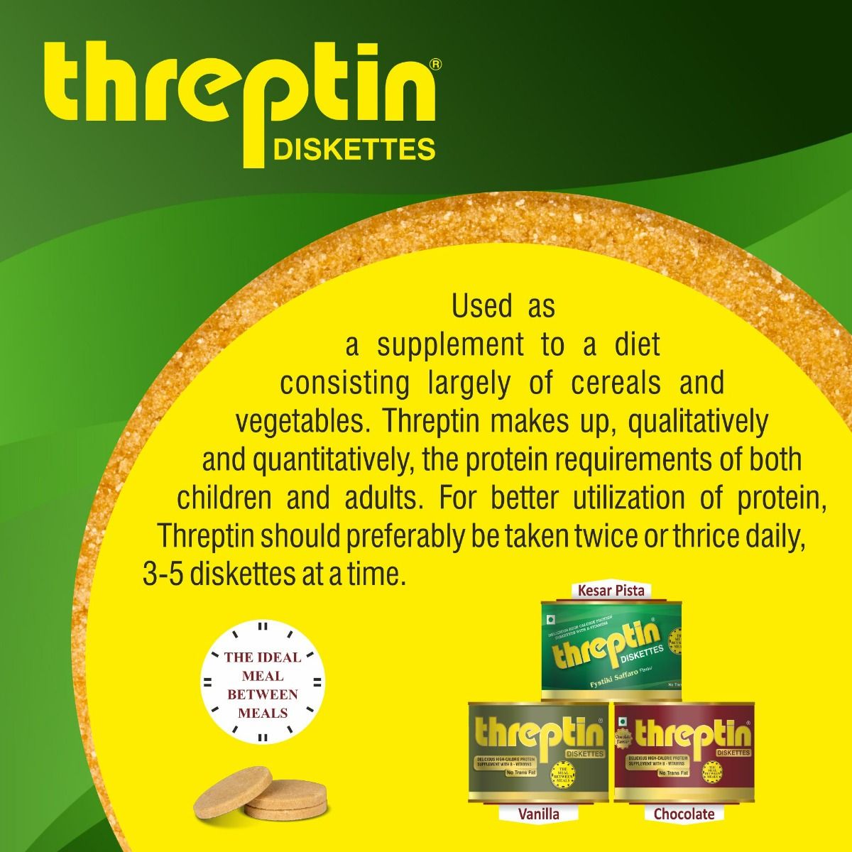Threptin Vanilla Flavour Diskettes, 275 gm Price, Uses, Side Effects ...