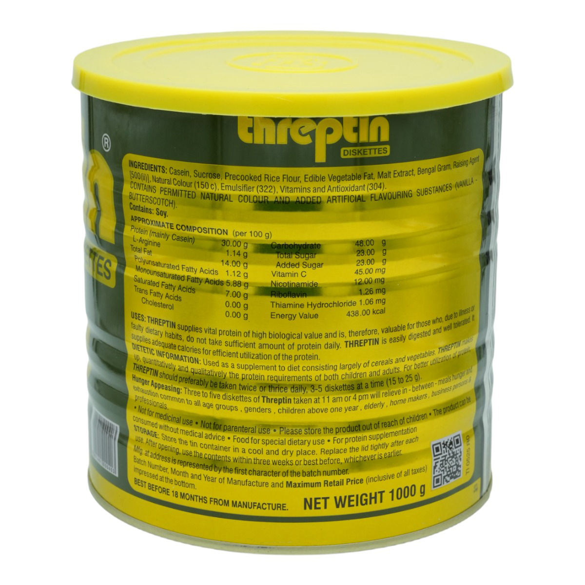 Threptin Regular Big Diskettes 1000 gm | Uses, Side Effects, Price ...