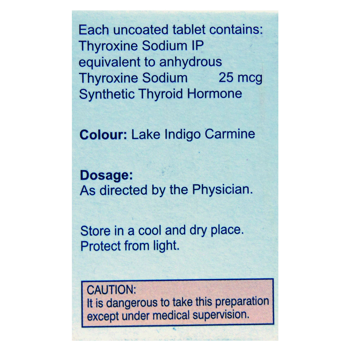 Thyrox-25 Tablet | Uses, Side Effects, Price | Apollo Pharmacy