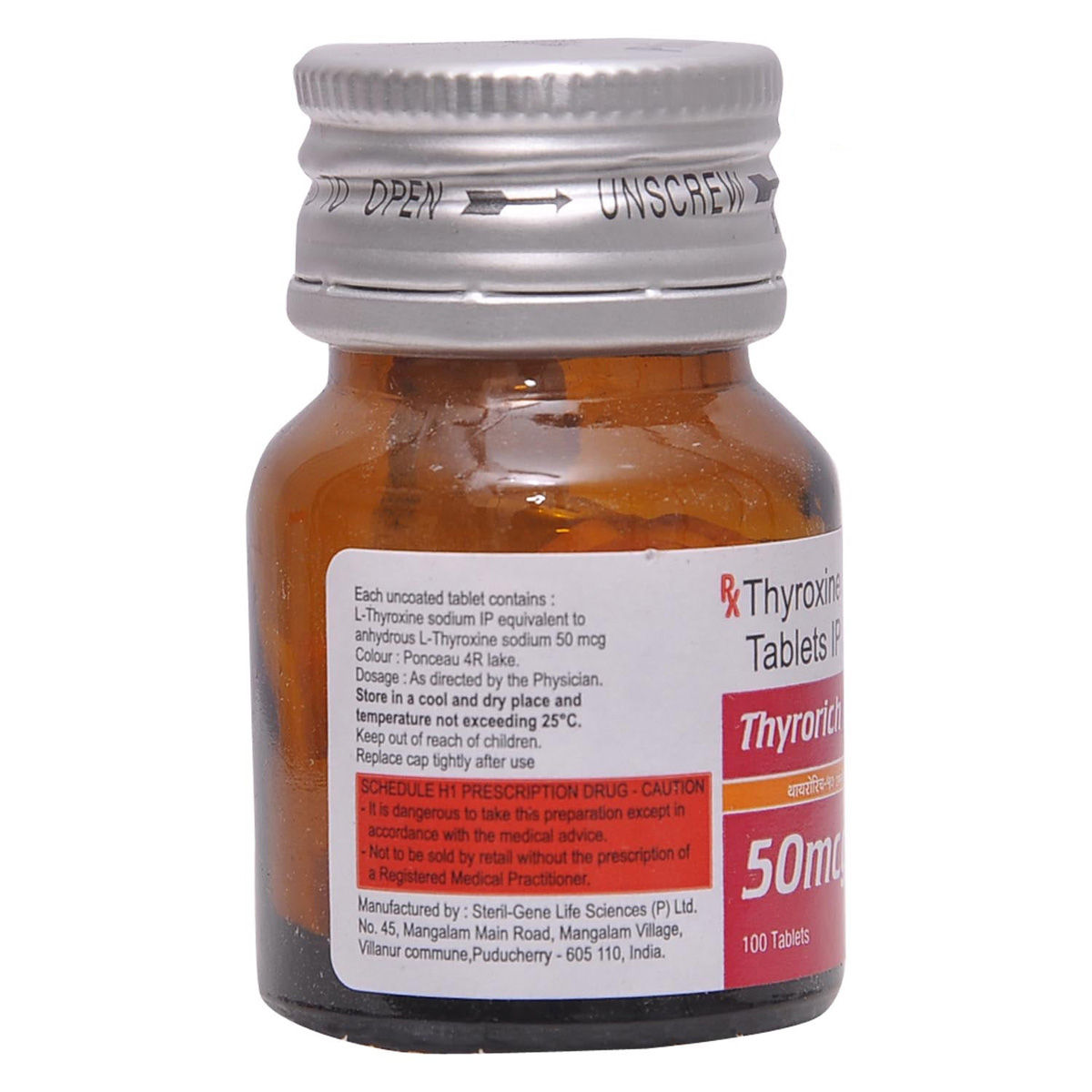 Thyrorich 50 mcg Tablet 100's Price, Uses, Side Effects, Composition ...