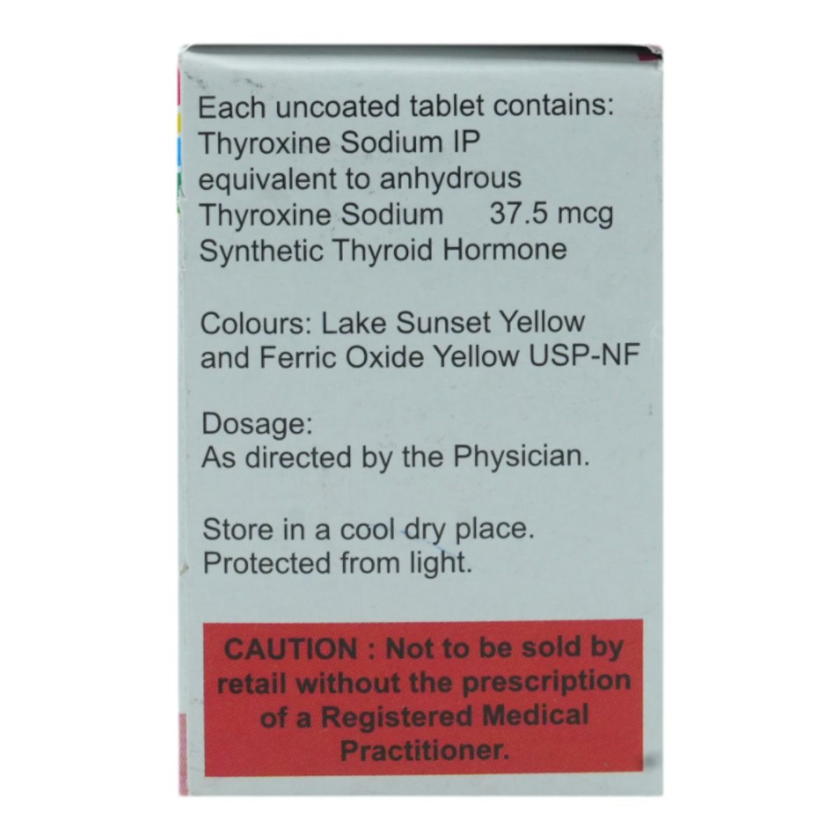 Thyrox 37.5mcg Tablet 100's Price, Uses, Side Effects, Composition ...