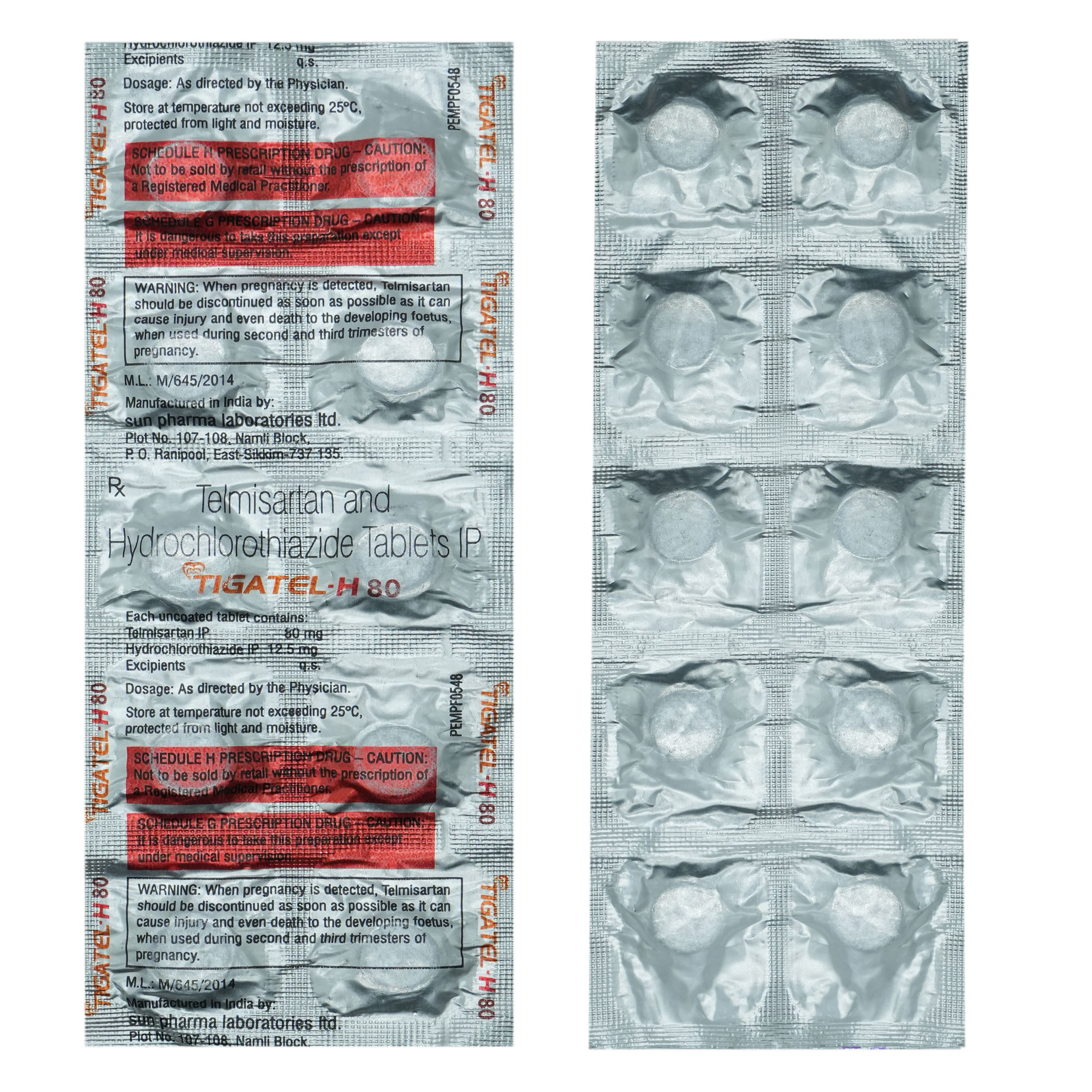 Tigatel H 80 Tablet | Uses, Side Effects, Price | Apollo Pharmacy