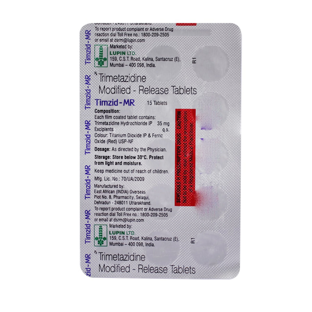 Timzid MR Tablet 15's Price, Uses, Side Effects, Composition - Apollo ...