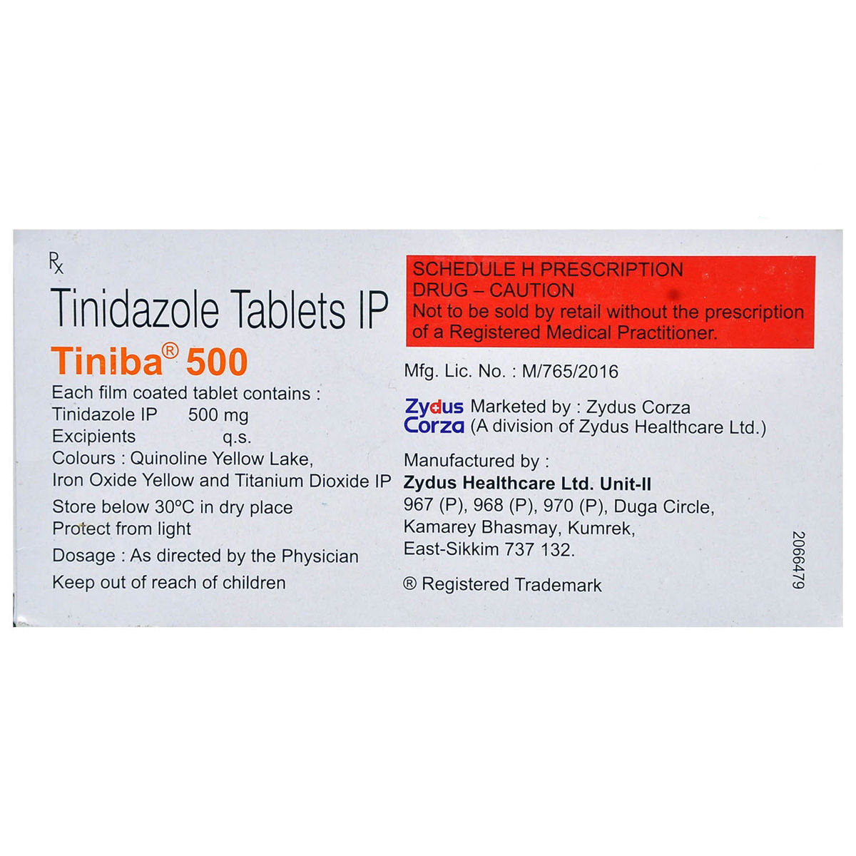 Tiniba 500 Tablet 10's Price, Uses, Side Effects, Composition - Apollo ...