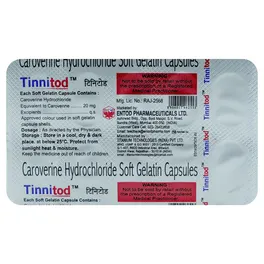 Tinnitod 20 mg Softgel Capsule | Uses, Side Effects, Price | Apollo ...