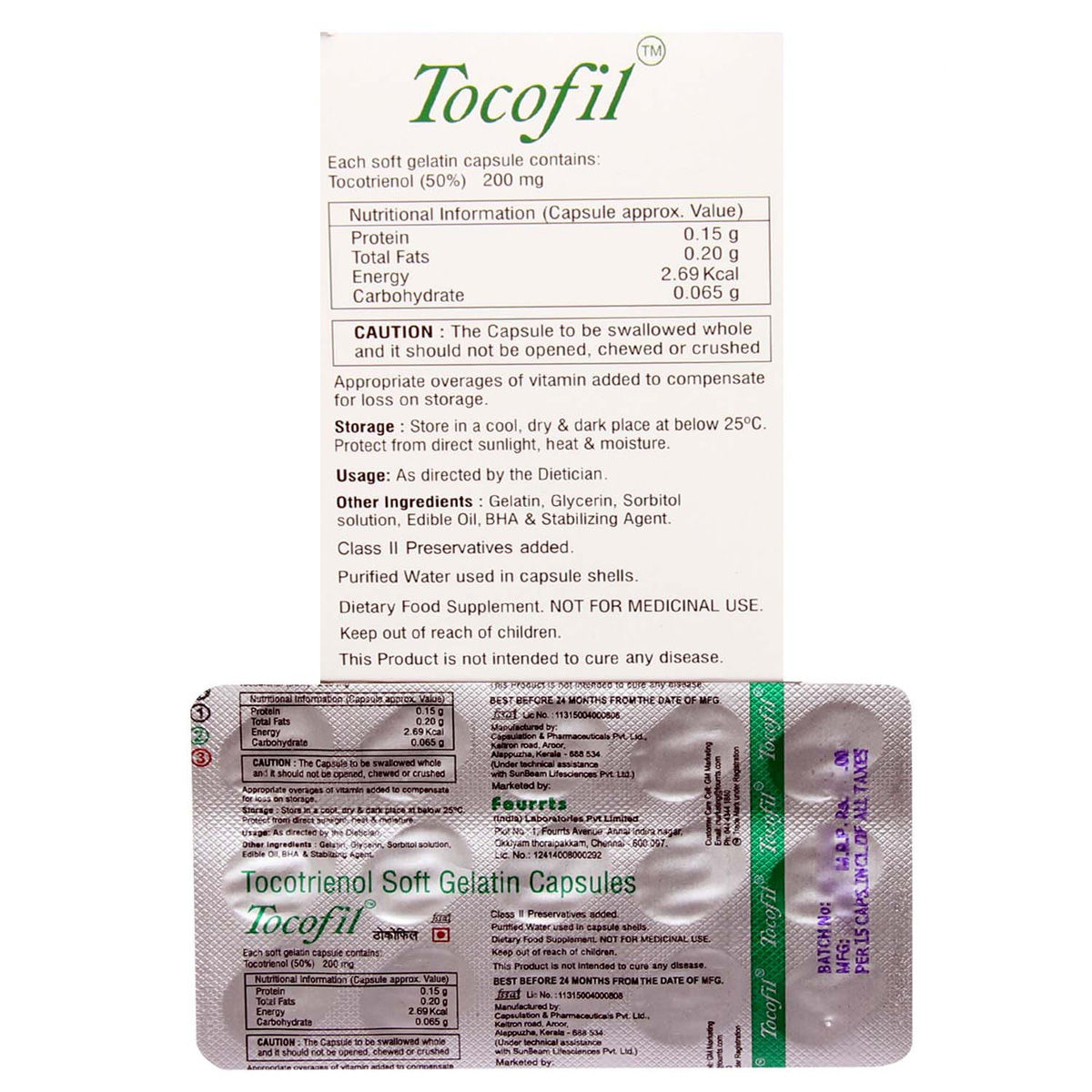 Tocofil Softgel Capsule | Uses, Side Effects, Price | Apollo Pharmacy