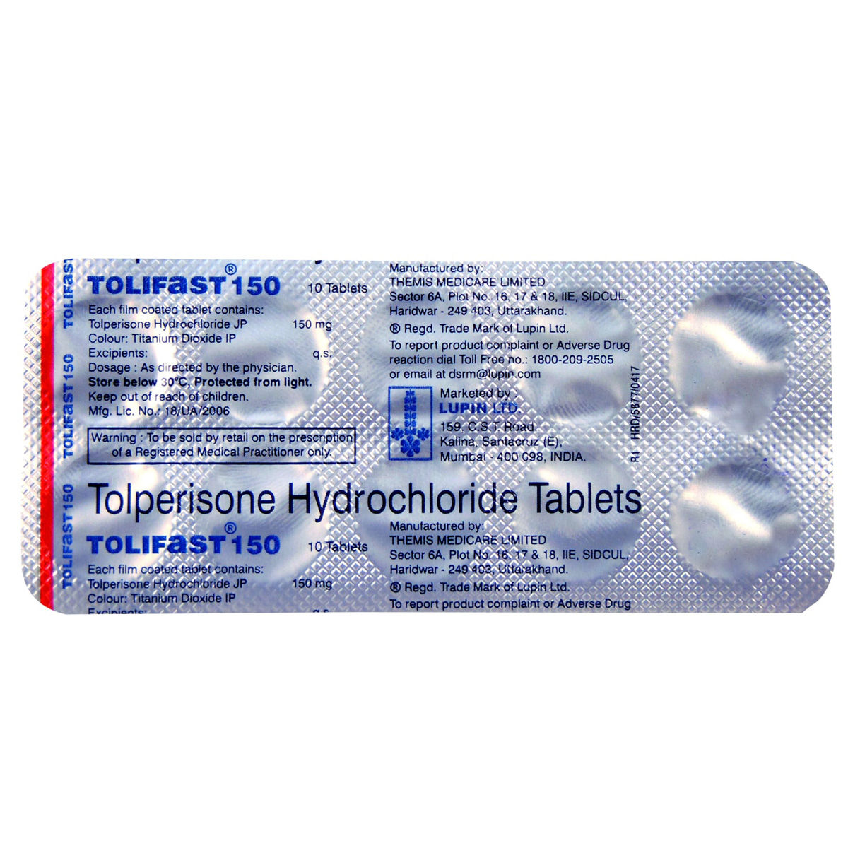 Tolifast 150 Tablet | Uses, Side Effects, Price | Apollo Pharmacy