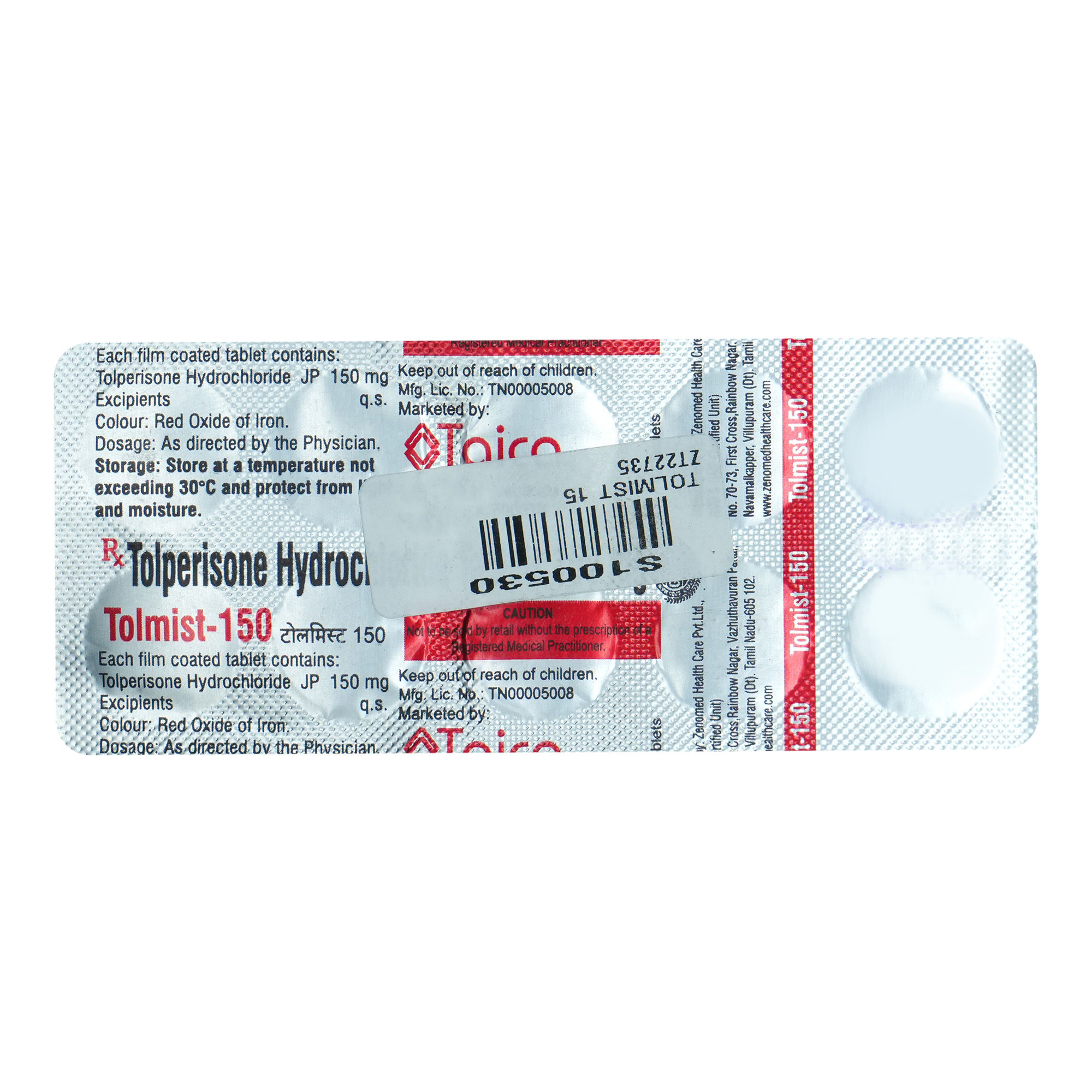Tolmist-150mg Tablet 10's Price, Uses, Side Effects, Composition ...
