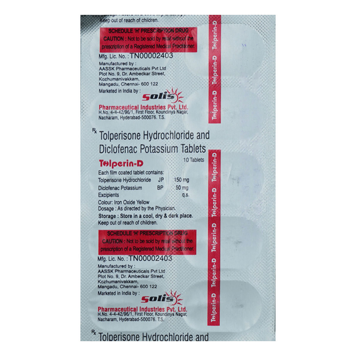 Tolperin-D Tablet | Uses, Side Effects, Price | Apollo Pharmacy