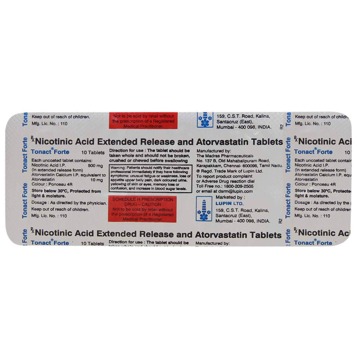 Tonact Forte Tablet 10's Price, Uses, Side Effects, Composition ...