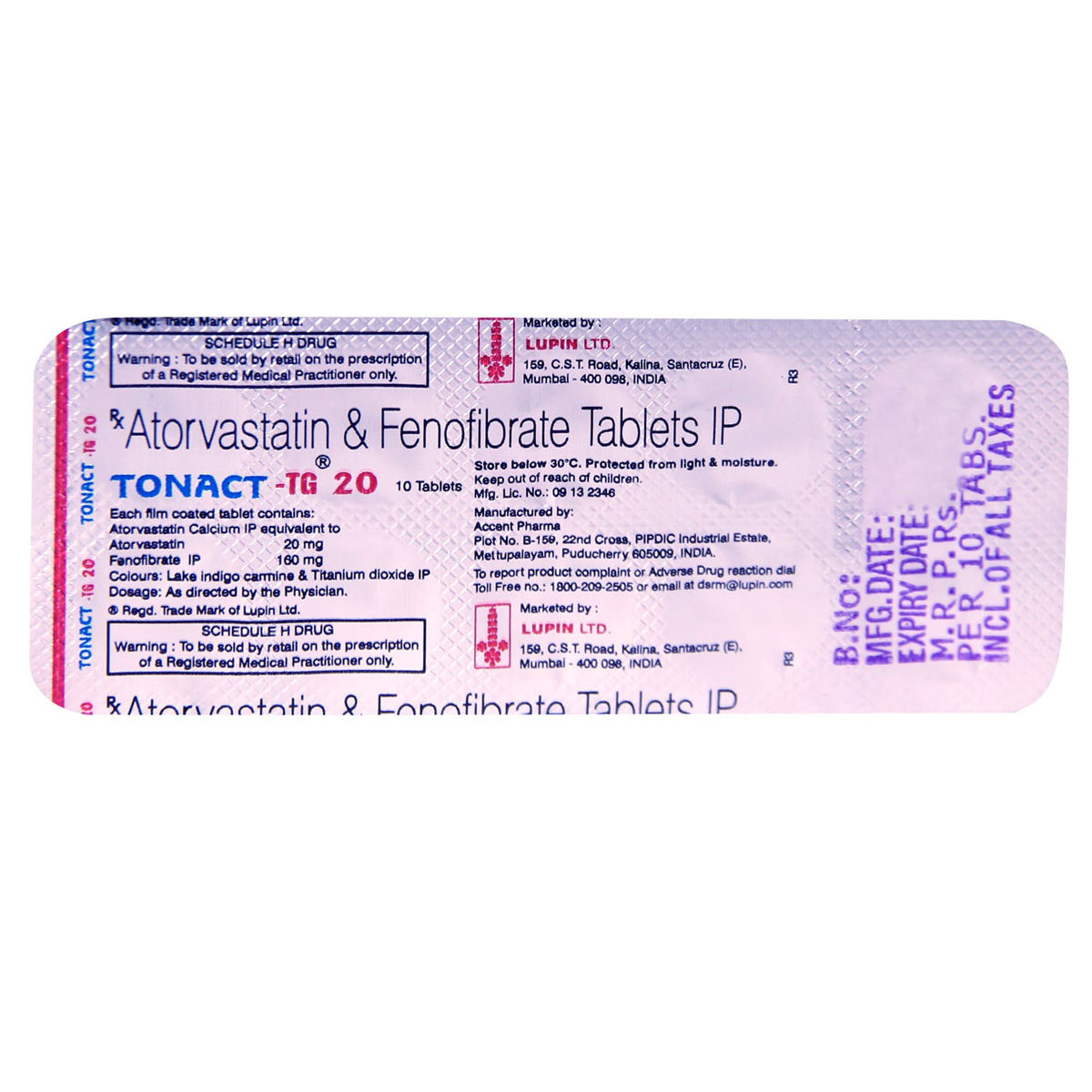 Tonact-TG 20 Tablet | Uses, Side Effects, Price | Apollo Pharmacy