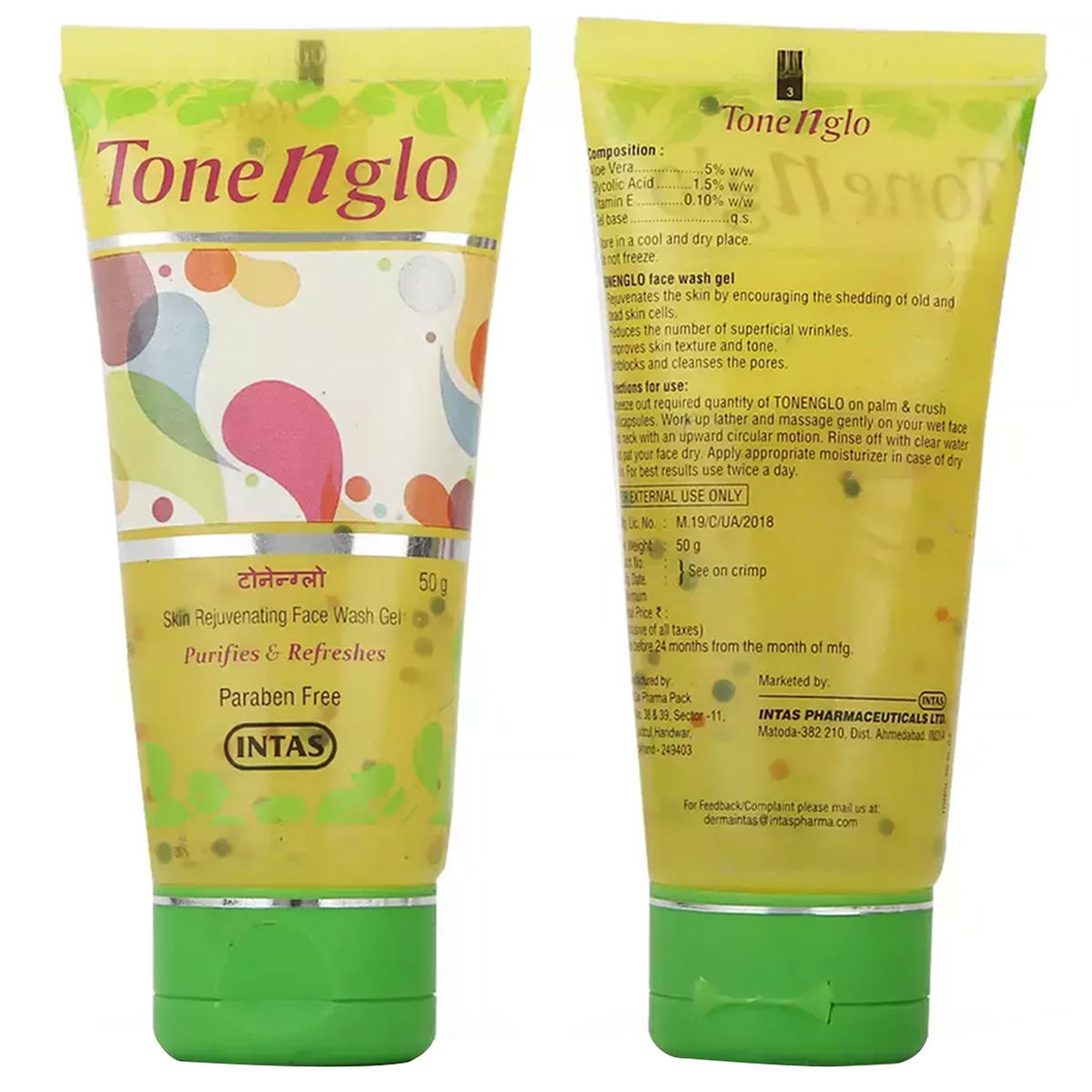 Buy Tone N Glo Skin Rejuvenating Face Wash Gel 50 gm | 19 Minutes ...