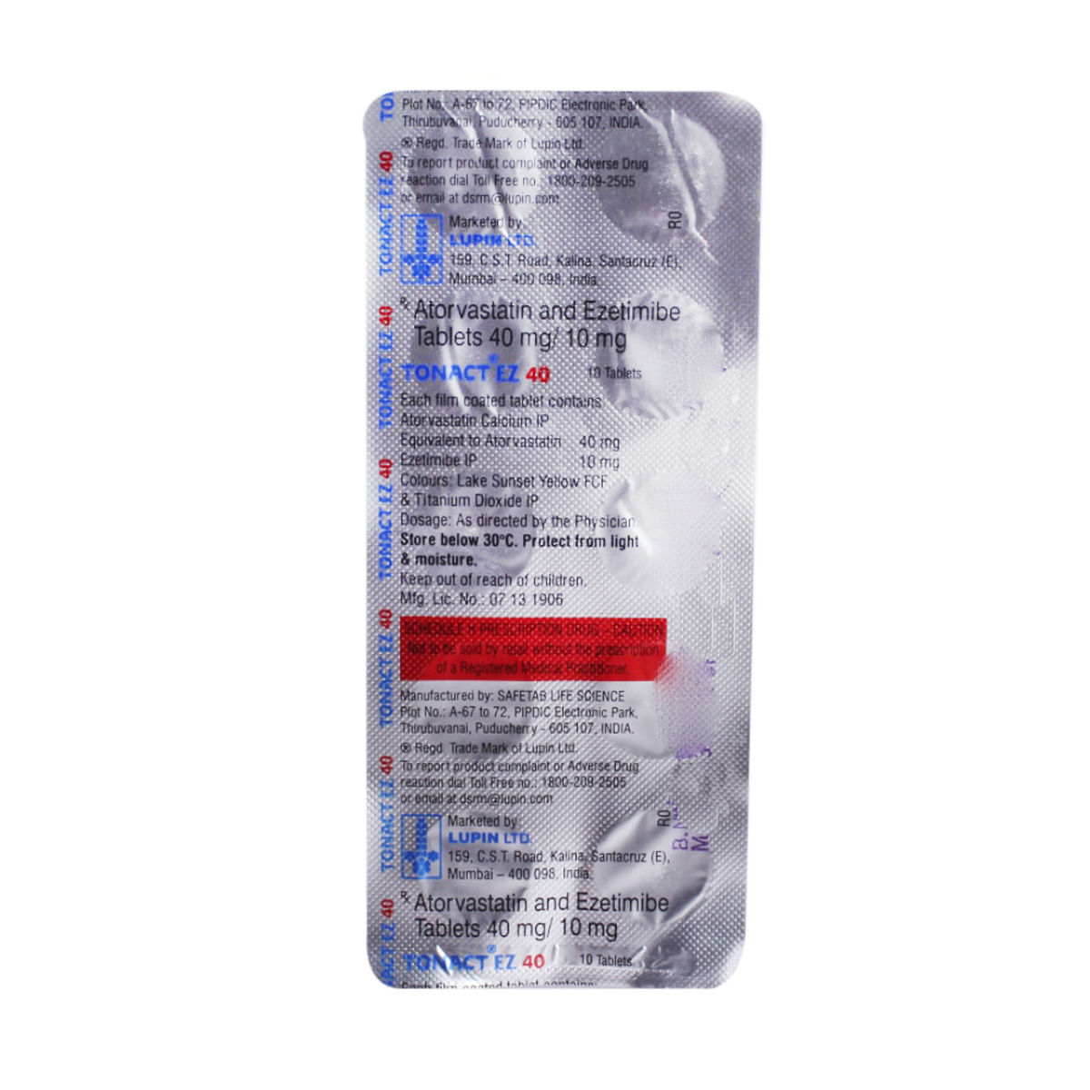 Tonact EZ 40 Tablet 10's Price, Uses, Side Effects, Composition ...